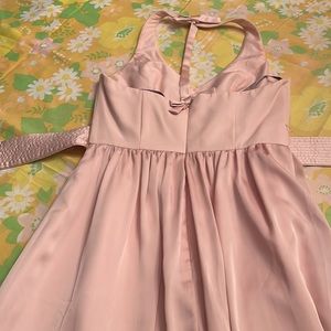 Vera Wang | Dresses | White Vera Wang Sz 4 Vneck Halter Gown Slit ...